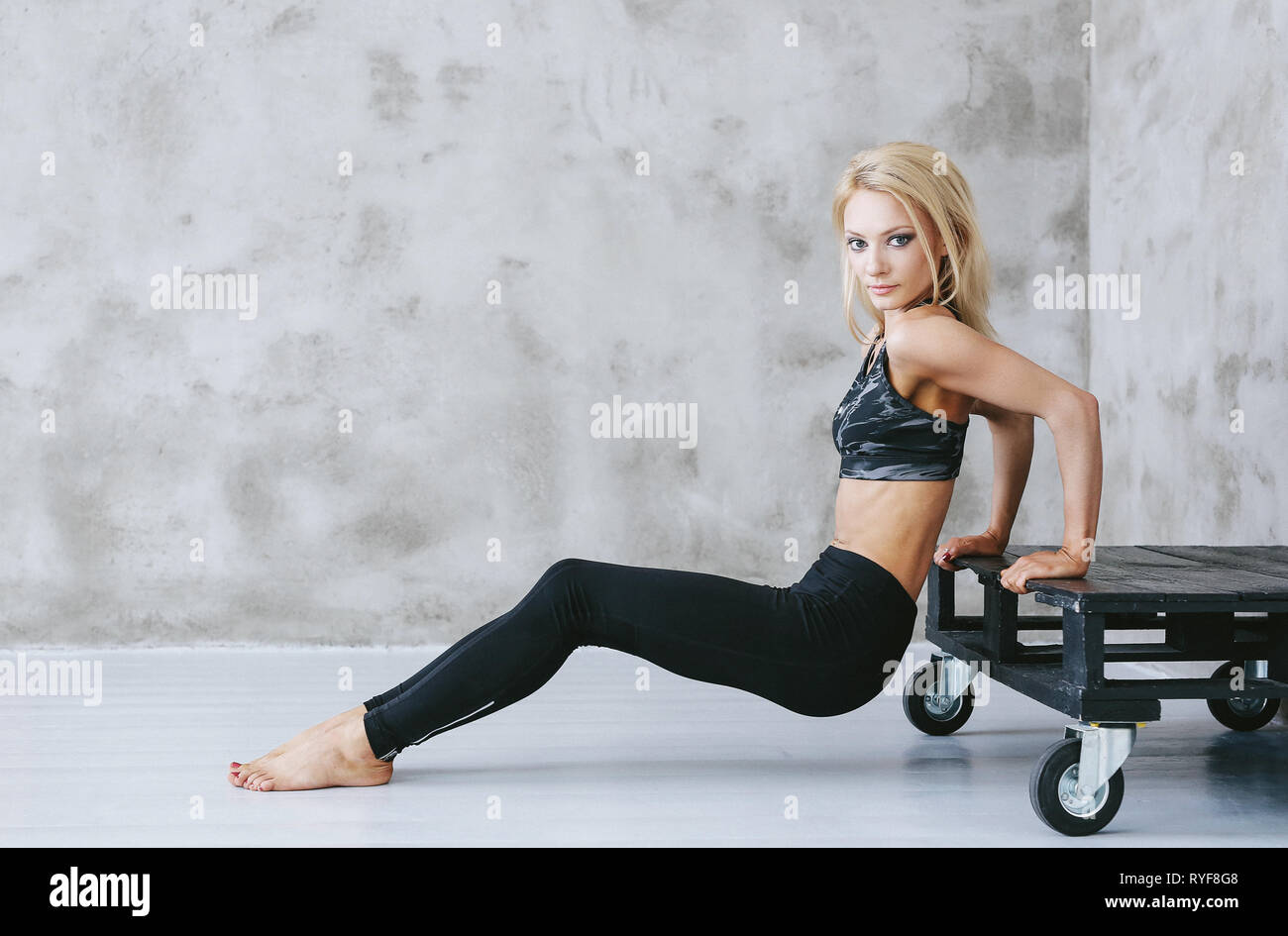 Athlete with fit body Stock Photo - Alamy