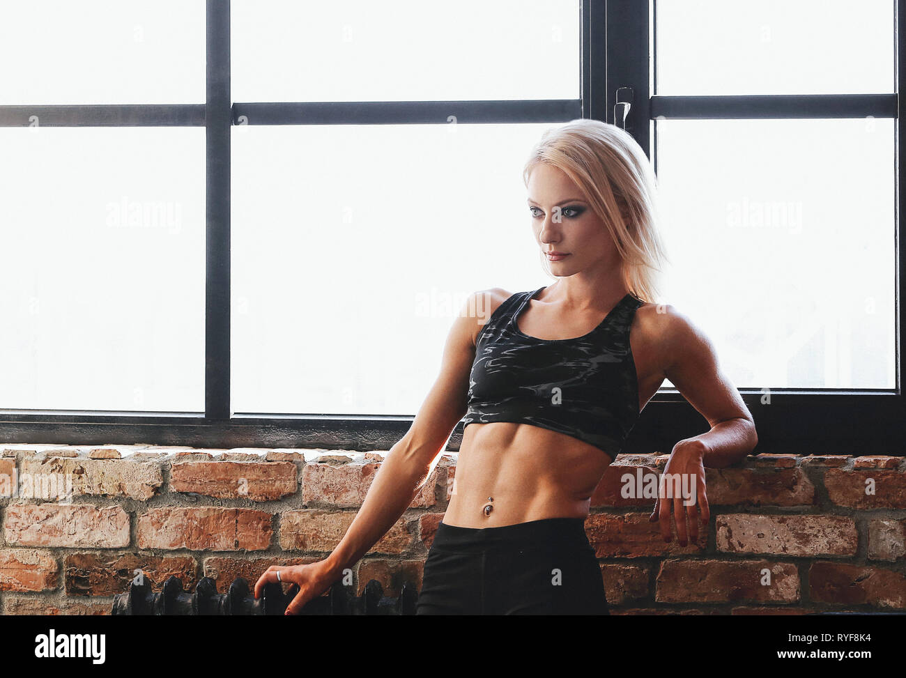 Athlete with fit body Stock Photo - Alamy