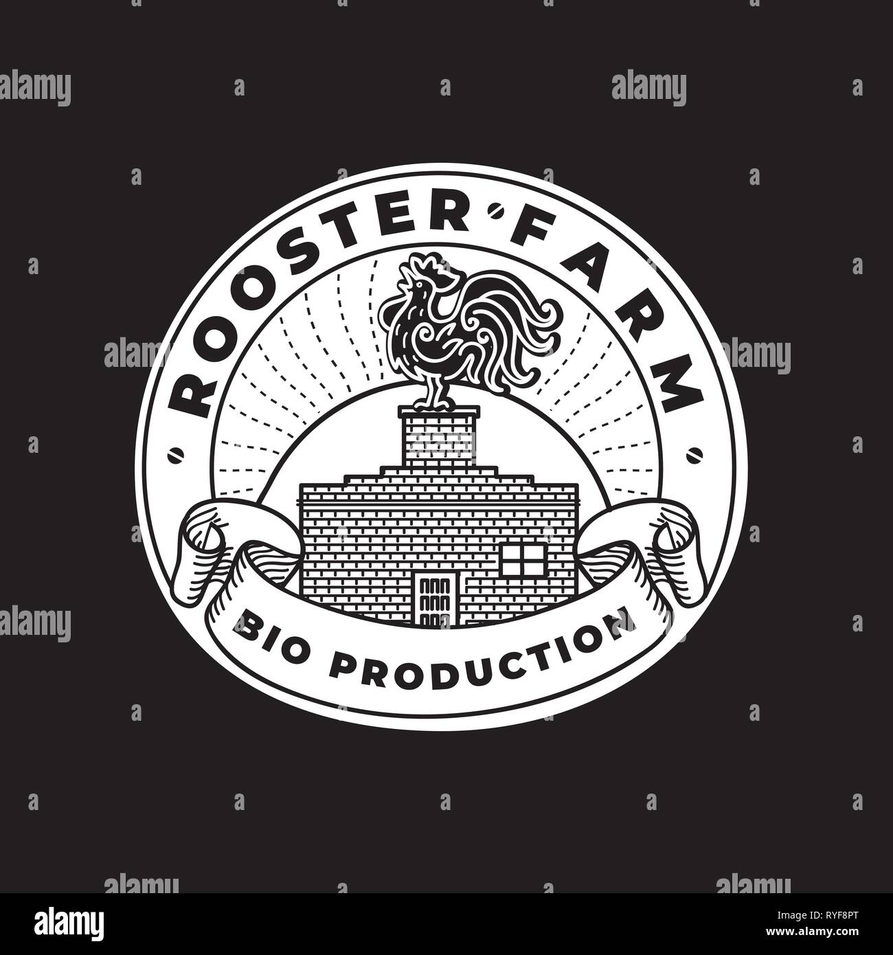 Hen vector logo. Rooster emblem. Poultry design element Stock Vector ...