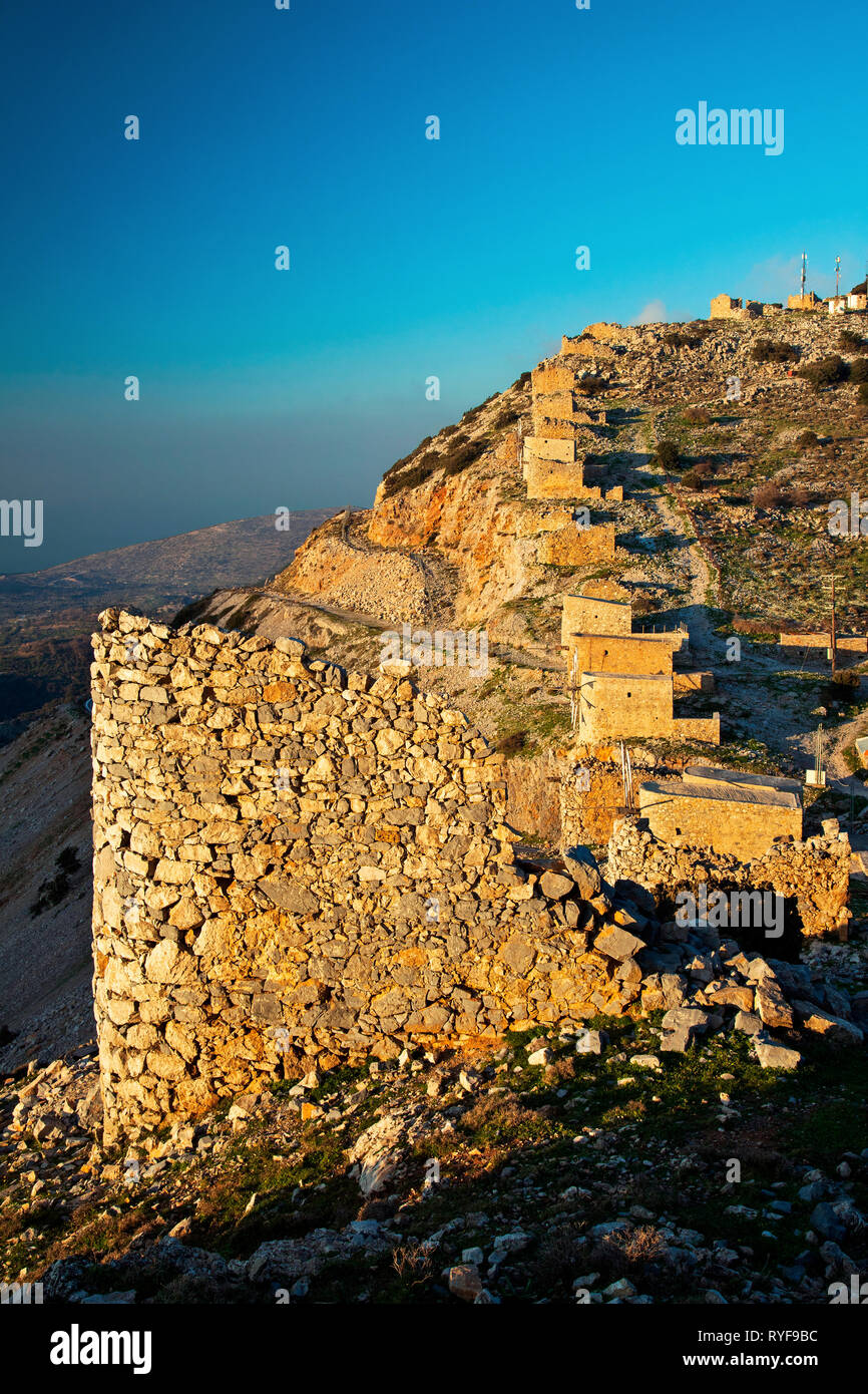 Old traditional windmills at Seli Ambelou, Lassithi Plateau, Crete ...