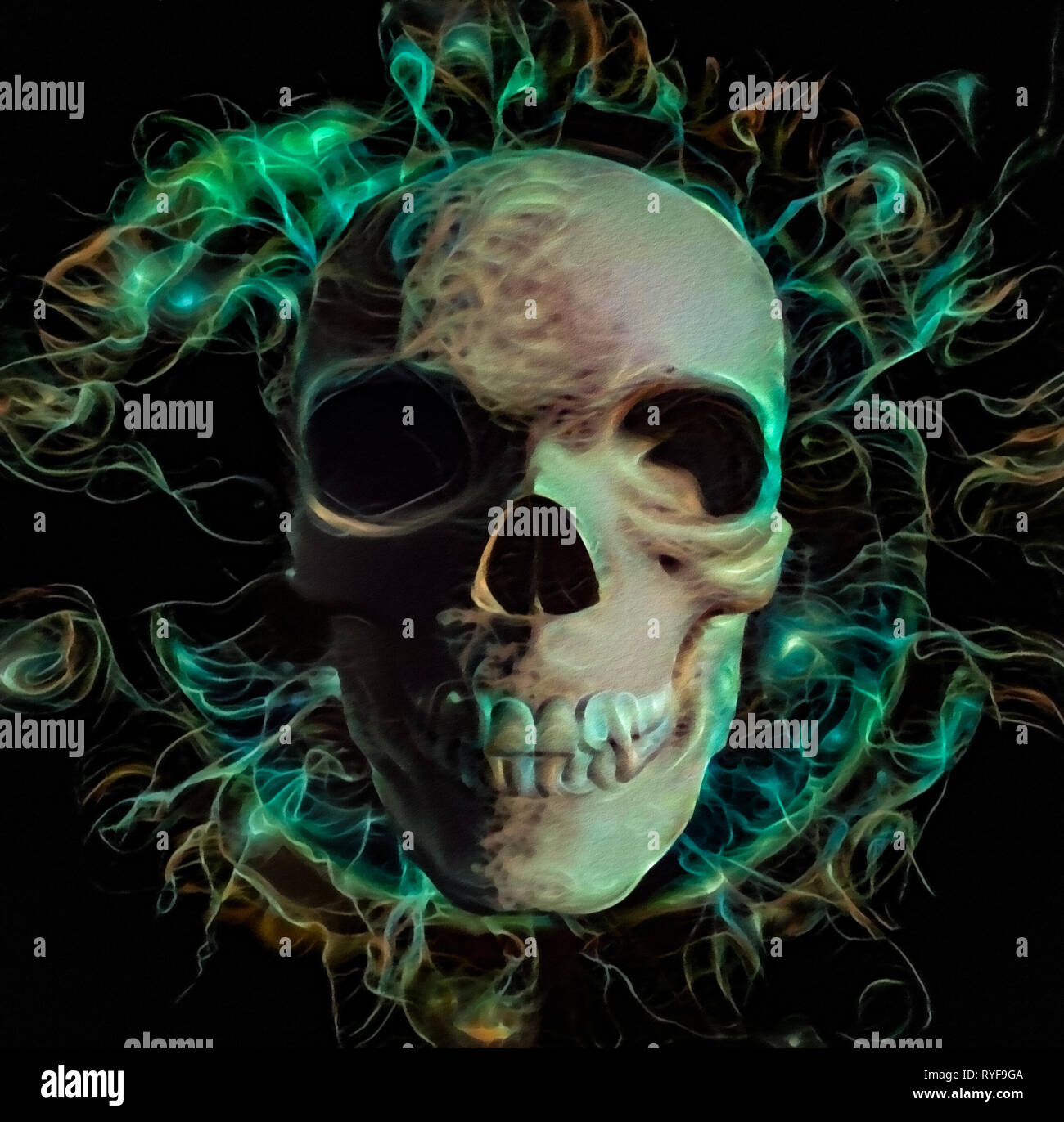 Turquoise skull hi-res stock photography and images - Alamy