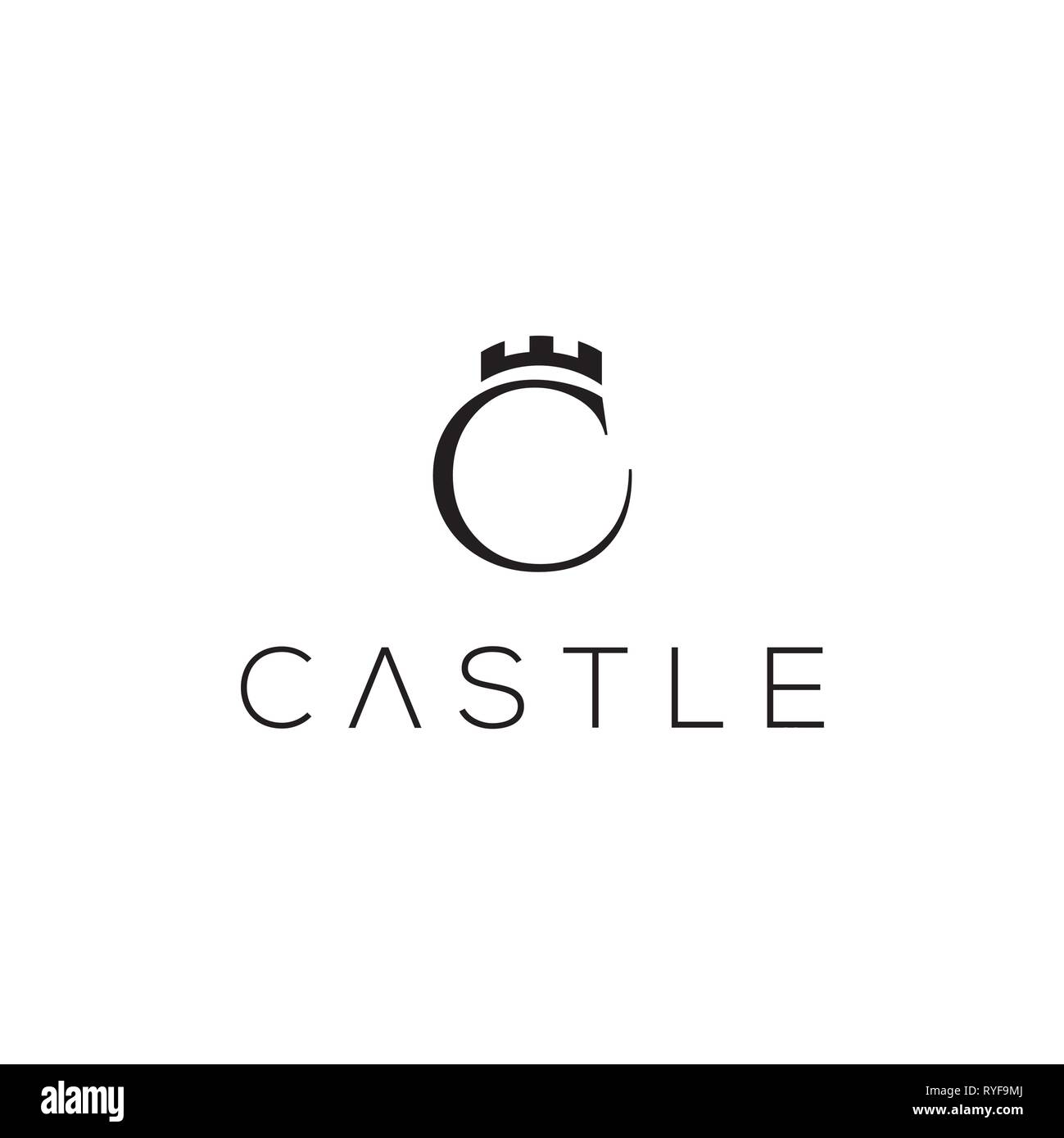 White castle logo Black and White Stock Photos & Images - Alamy