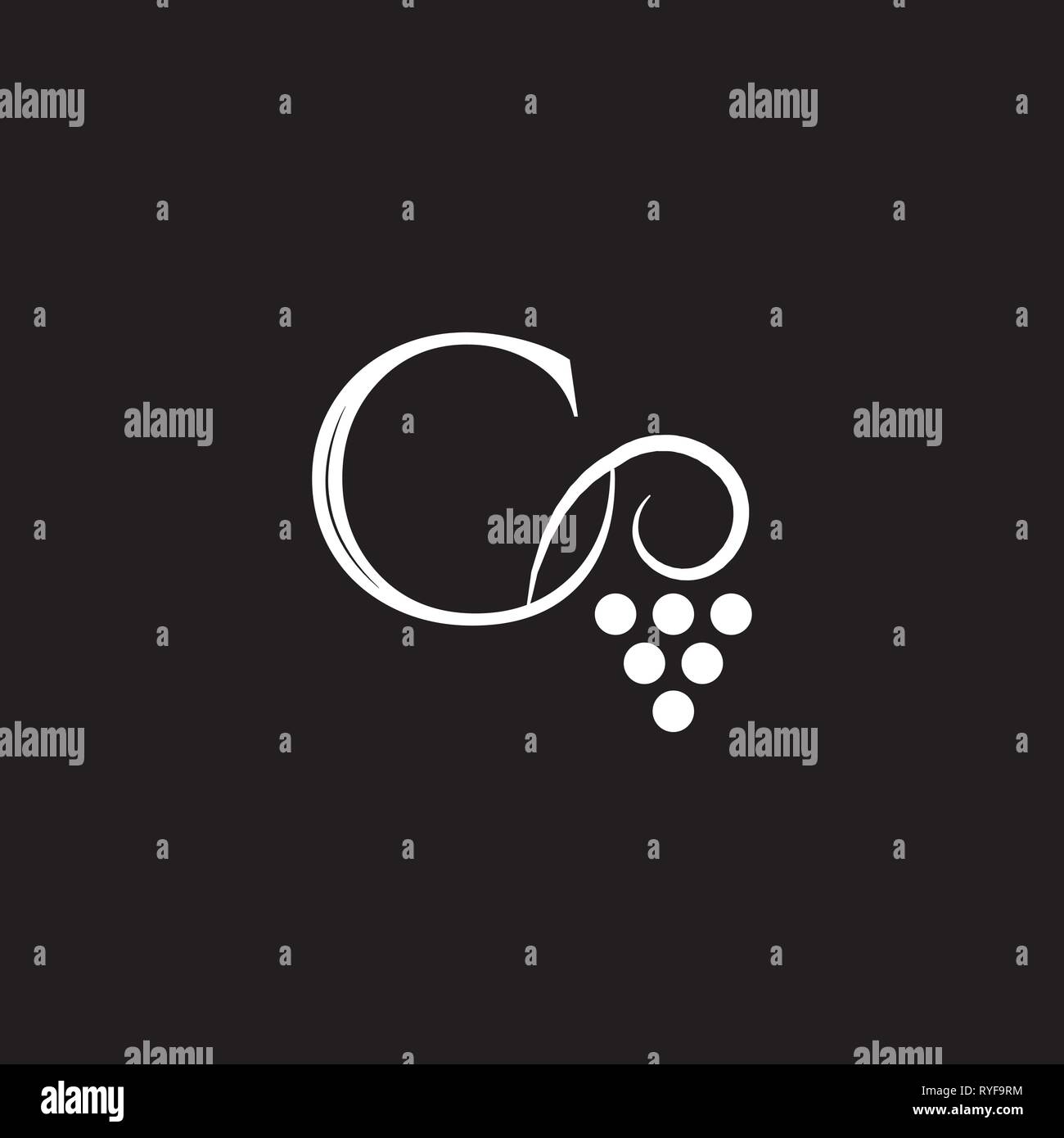 Wine vector logo. Winery emblem. Wine label element Stock Vector Image ...