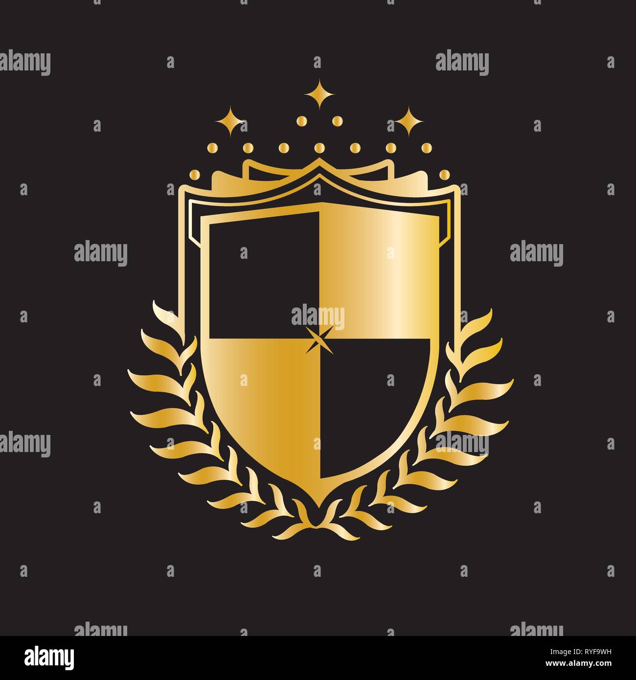 Blazon vector. Luxury frame. Blazon vector emblem. VIP design element ...