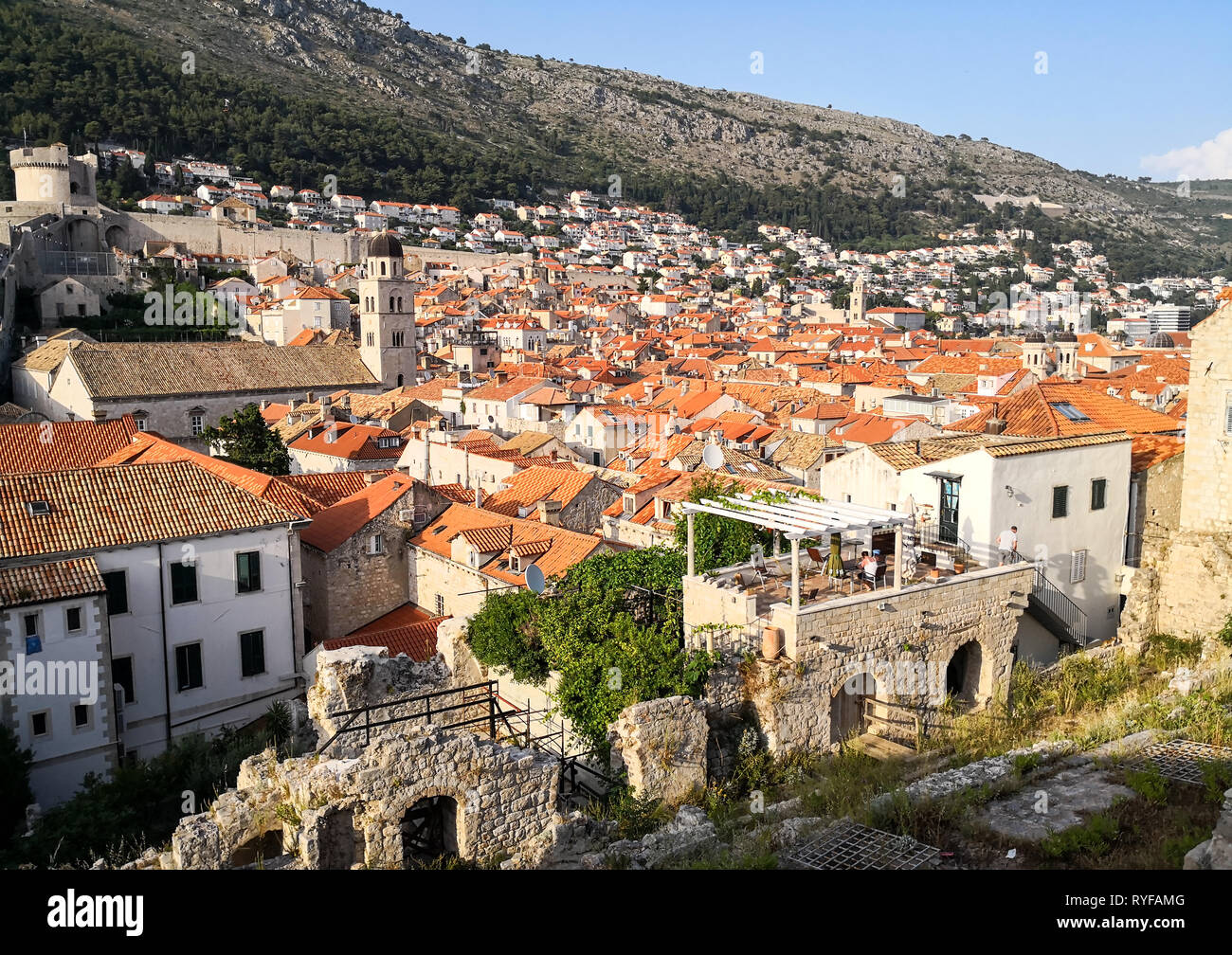 an aerial view of a croatian village in the adriatic sea Stock Photo ...