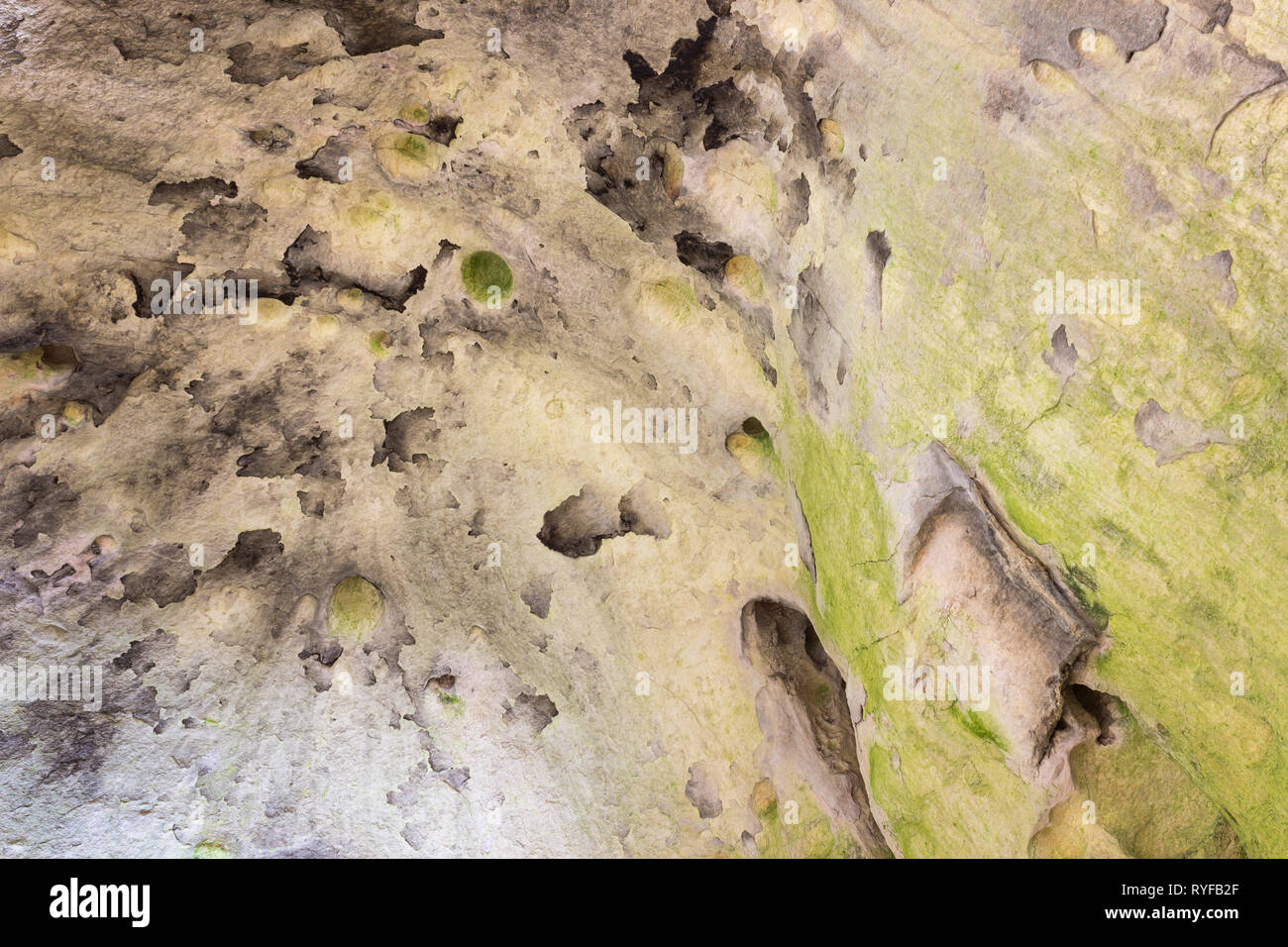 Colorful, irregular, unreal shapes and texture at the top of a massive ...