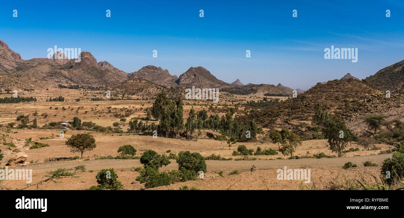 Landscape in Gheralta in Tigray, Northern Ethiopia Stock Photo - Alamy