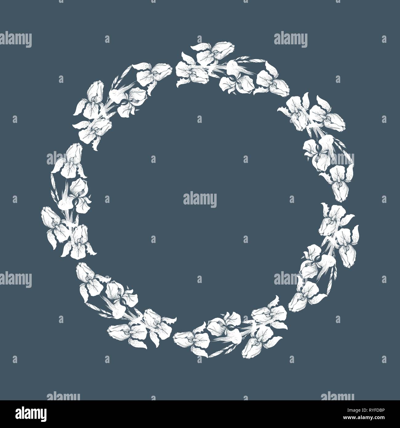 Spring purple flowers irises Stock Vector Images - Alamy