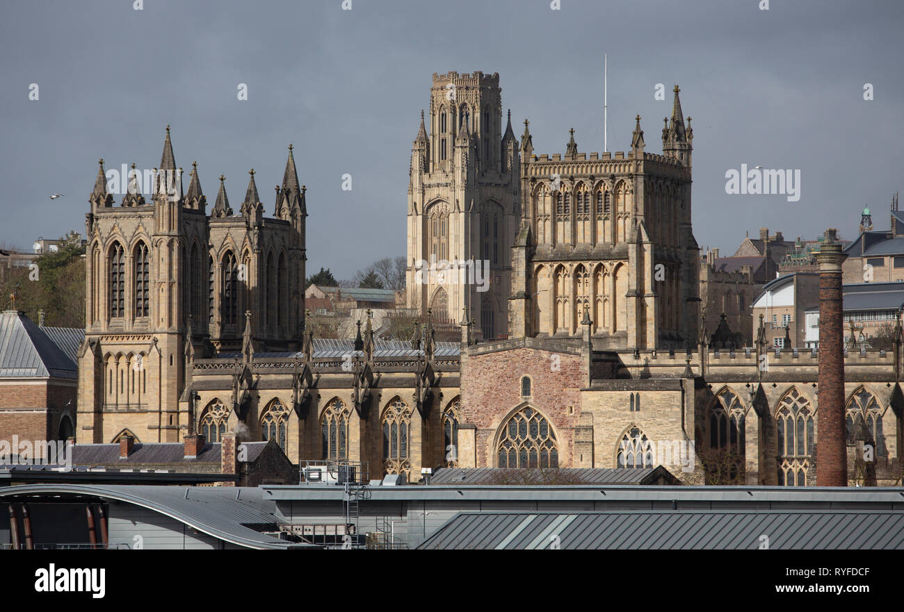 A view of the Cathedral in the centre of Bristol, UK Stock Photo - Alamy