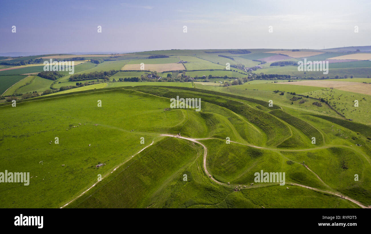 Aerial view iron age fort hi-res stock photography and images - Alamy