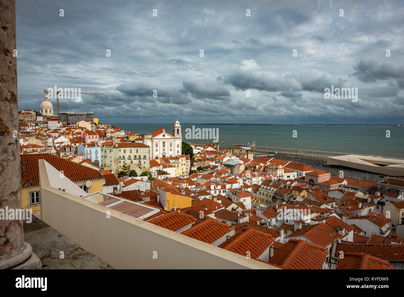 View of alfama district and tagus river hi-res stock photography and ...
