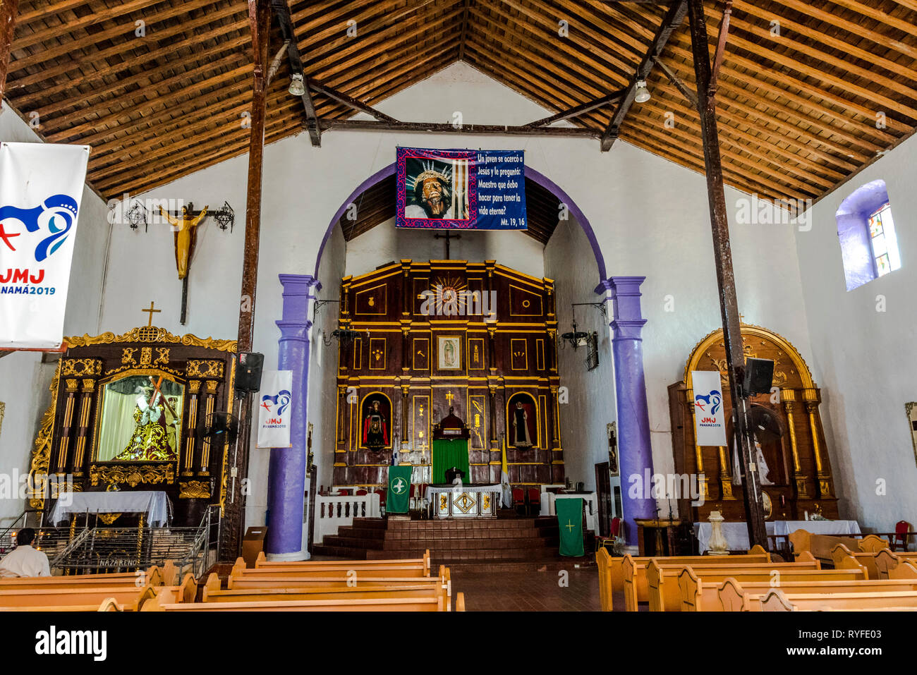Church in Portobelo, Colon Provnce, Panama Stock Photo - Alamy