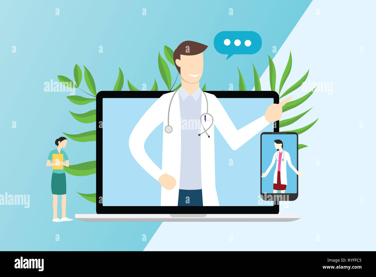 Online doctor consultations hi-res stock photography and images - Alamy