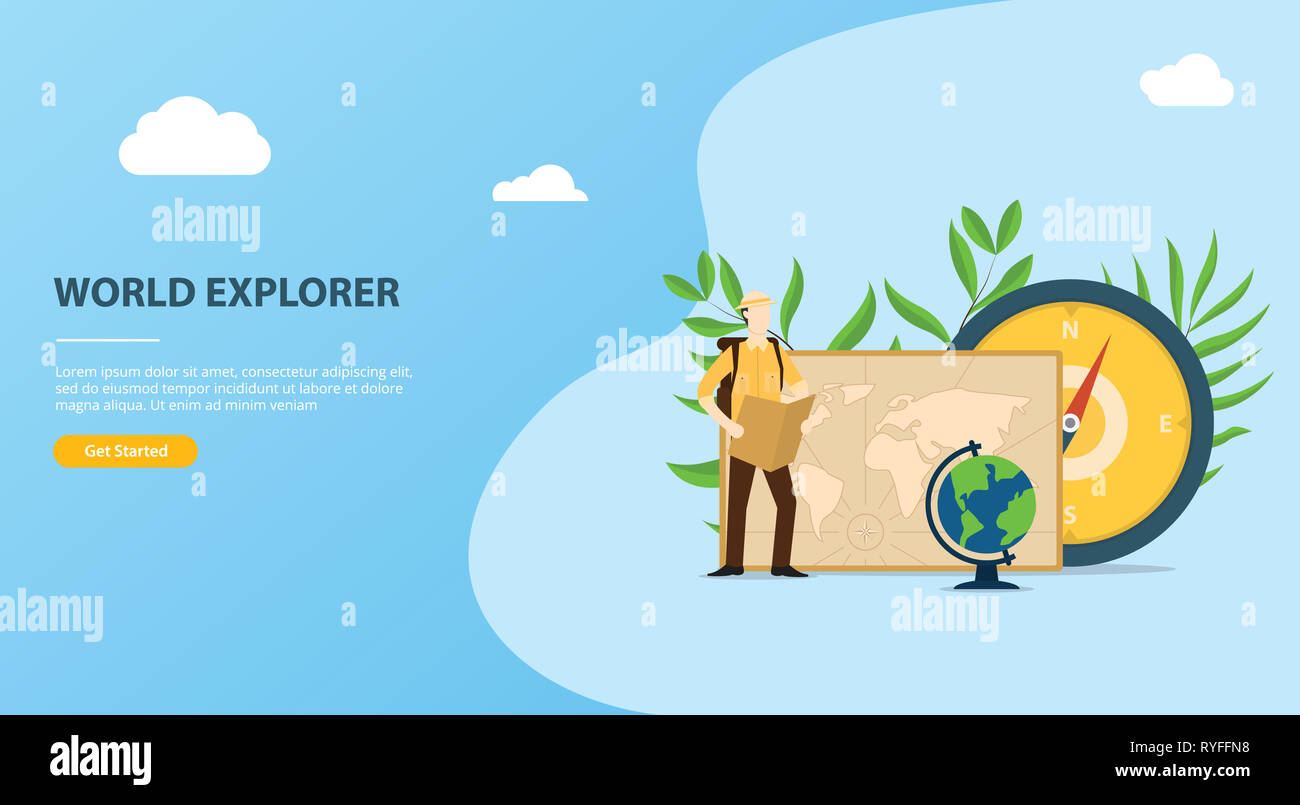 people explore and adventure the world website template with maps ...