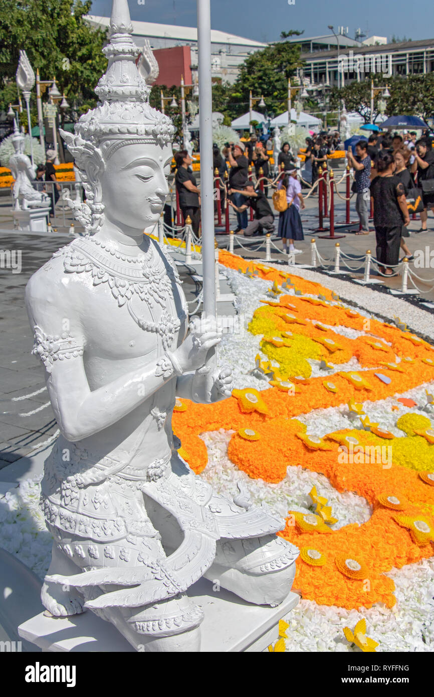 The mythological figures of the Hindu religion. The statues of God ...