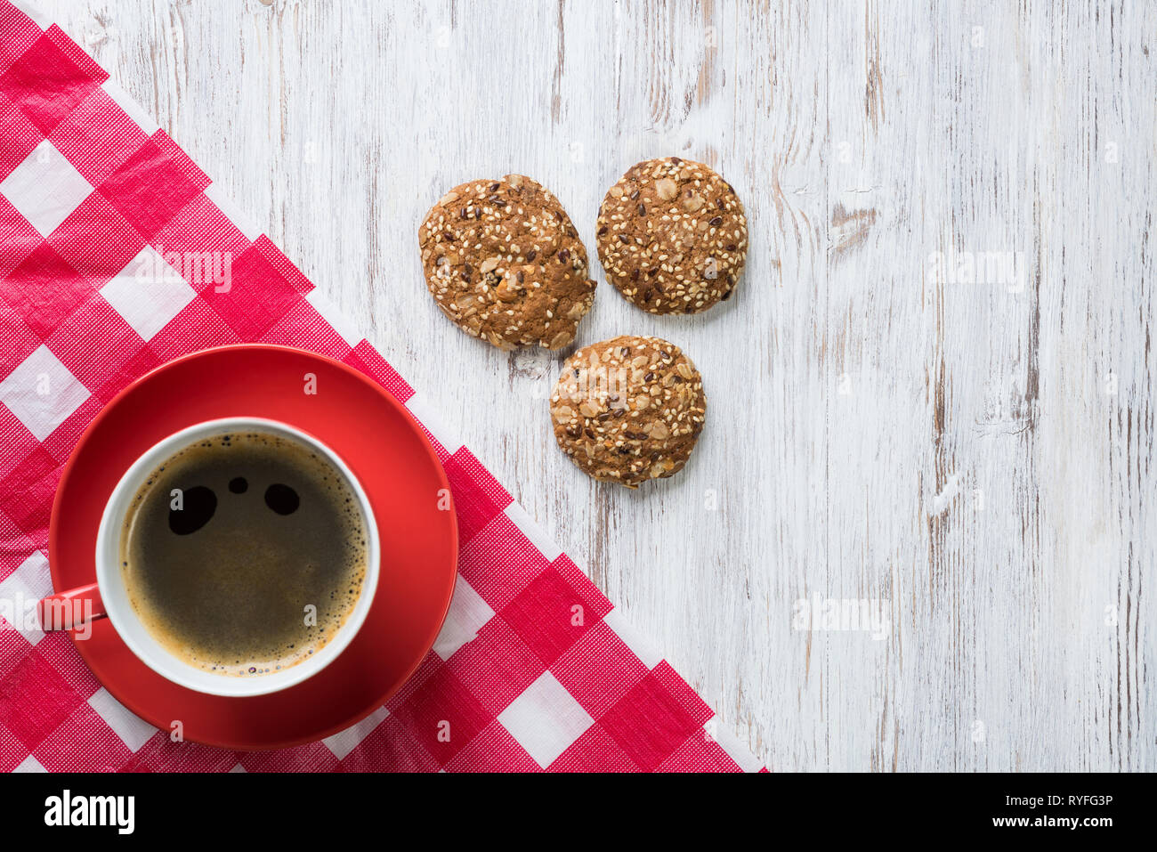 Cup of refreshing coffee Stock Photo - Alamy