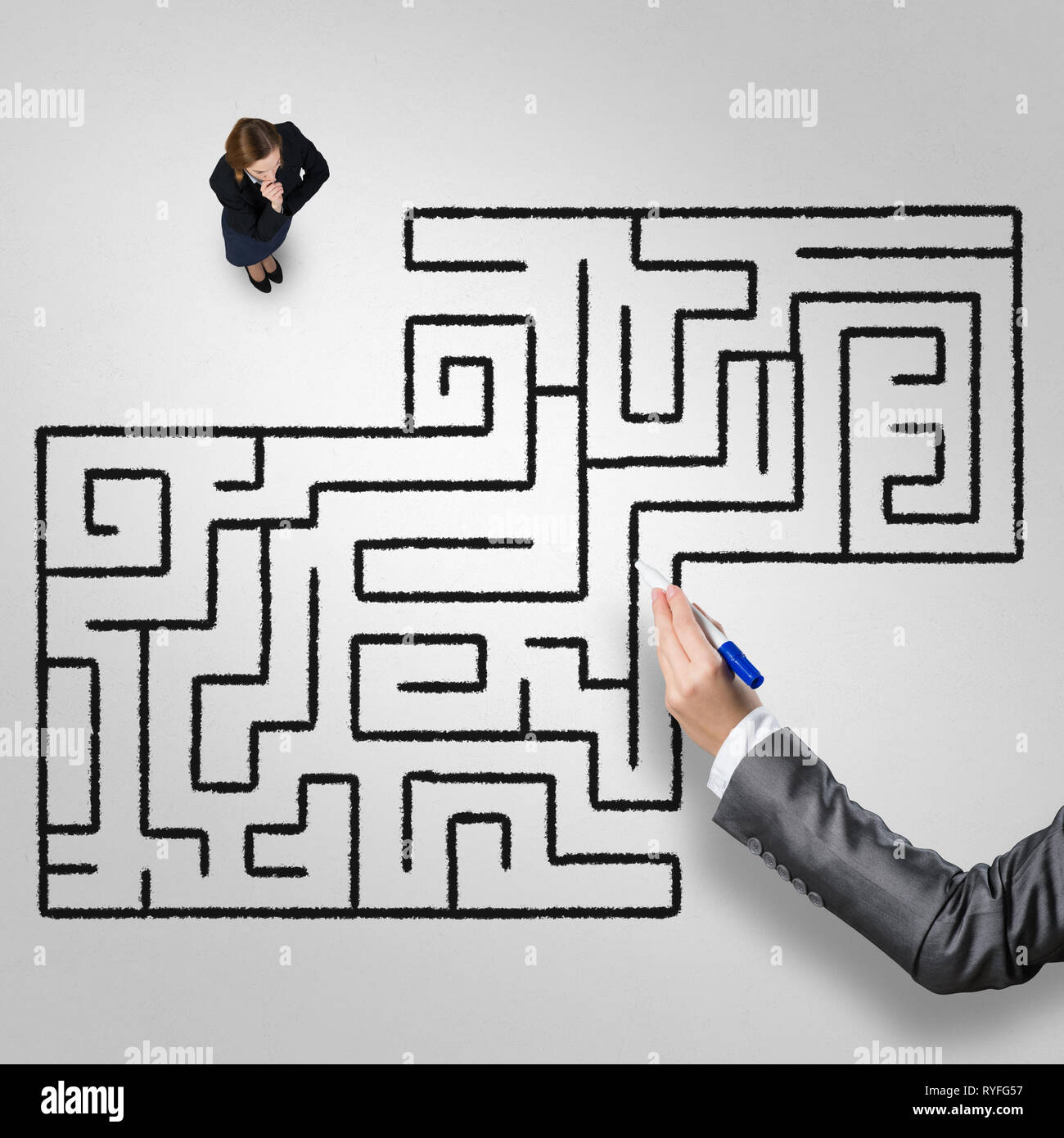 Finding right problem solution Stock Photo - Alamy