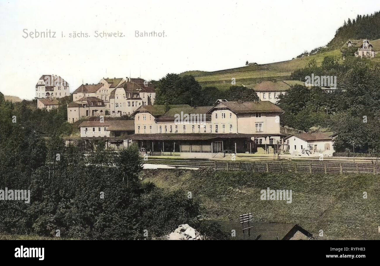 Bahnhof Sebnitz, Buildings in Sebnitz, 1910, Landkreis Sächsische ...