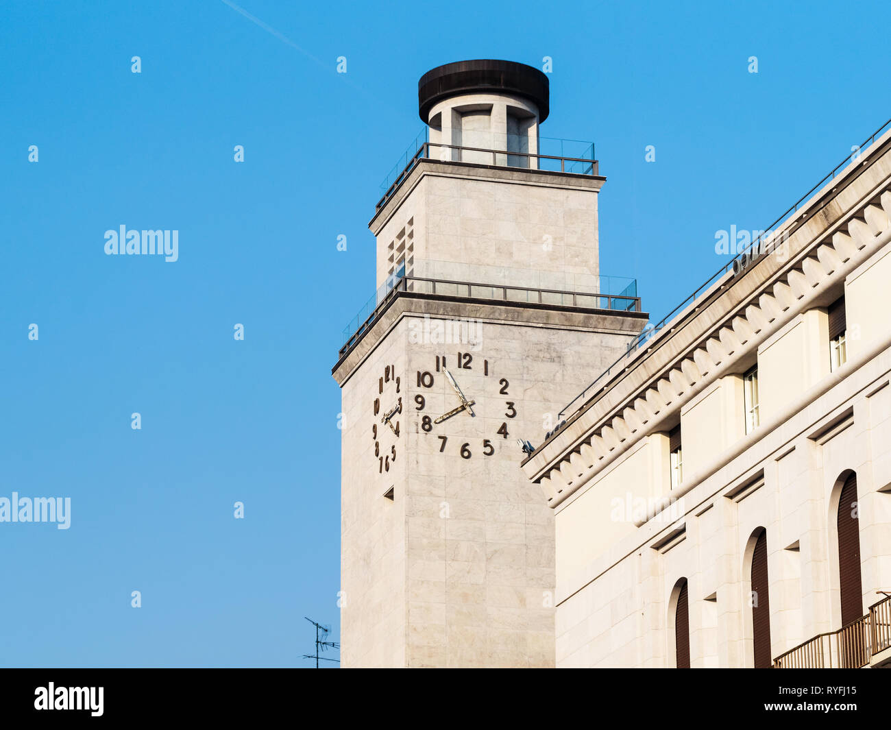 Travel to Italy - clock tower Torre della Rivoluzione (Tower of the ... Travel to Italy - clock tower Torre della Rivoluzione (Tower of the ...