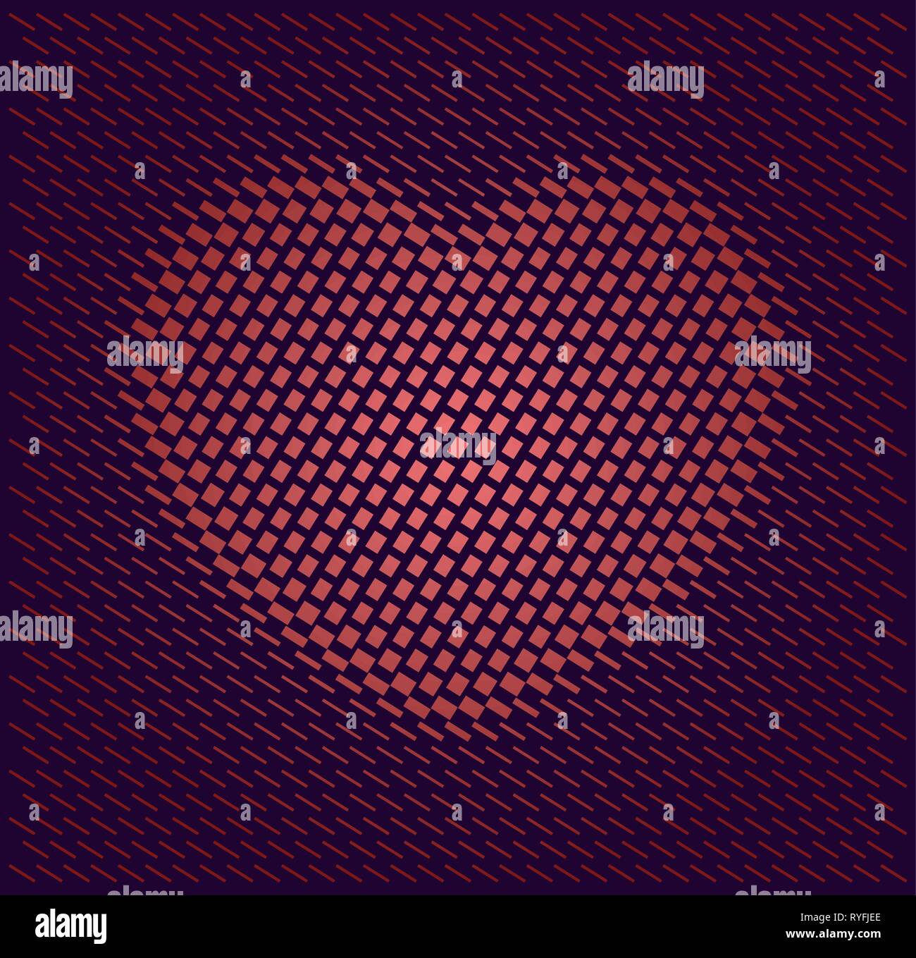 Heart Shape Comprised of Geometric Pattern Vector Illustration Stock ...