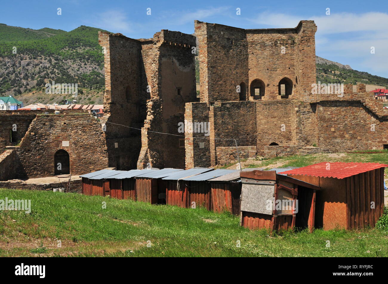 Sudak, Ukraine, May 2011. (Sudac or Sudagh) Genoese fortress Stock ...