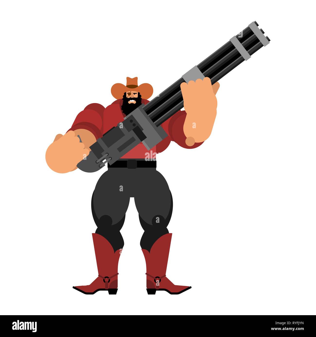 Angry cowboy gun Cut Out Stock Images & Pictures - Alamy