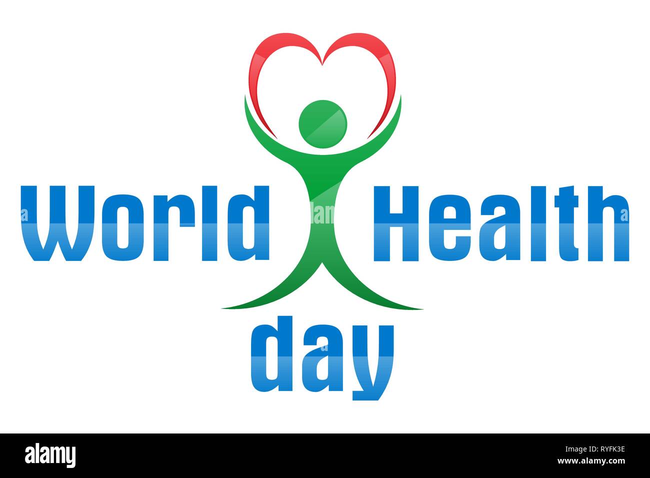 world health day logo text banner vector illustration vector ...