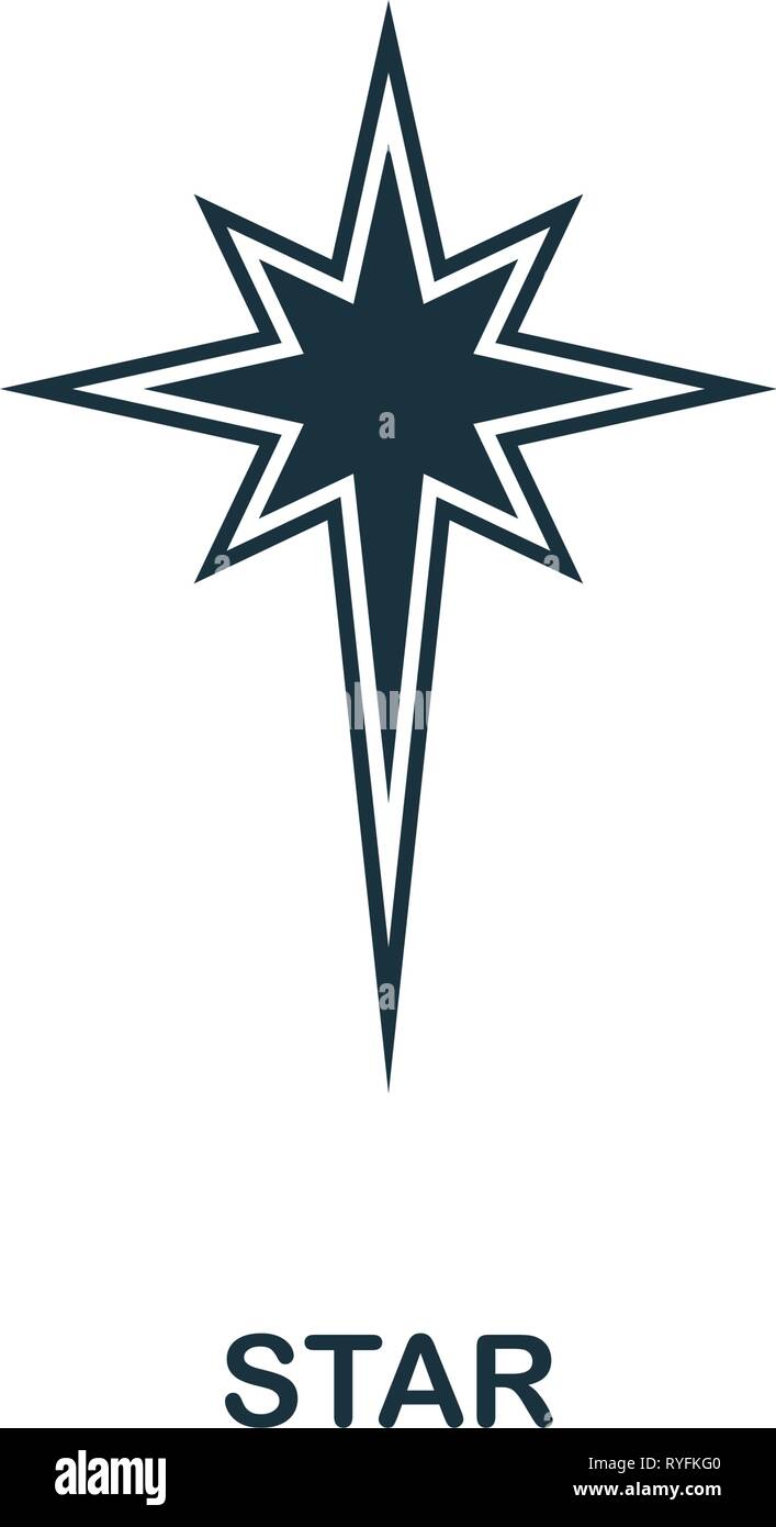 Star icon. Creative element design from easter icons collection. Pixel ...