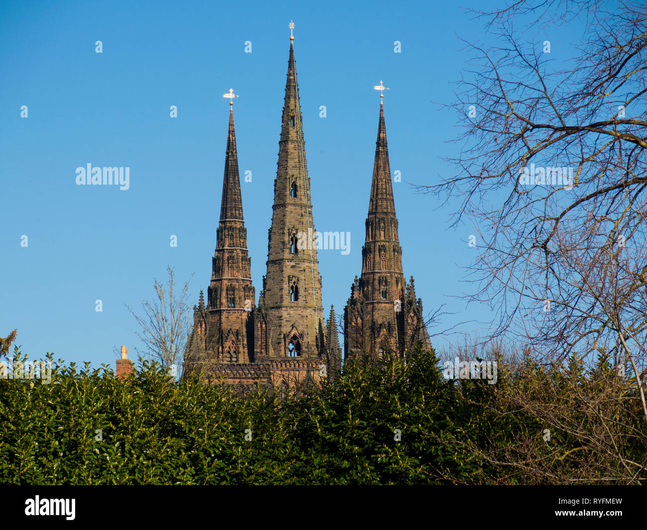 Lichfield cathedral UK Stock Photo - Alamy