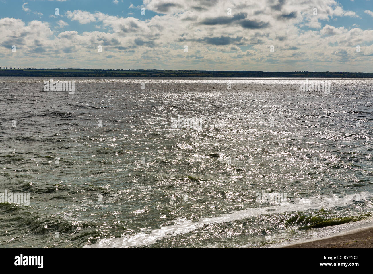 Kakhovka water reservoir shore in summer, Ukraine Stock Photo - Alamy