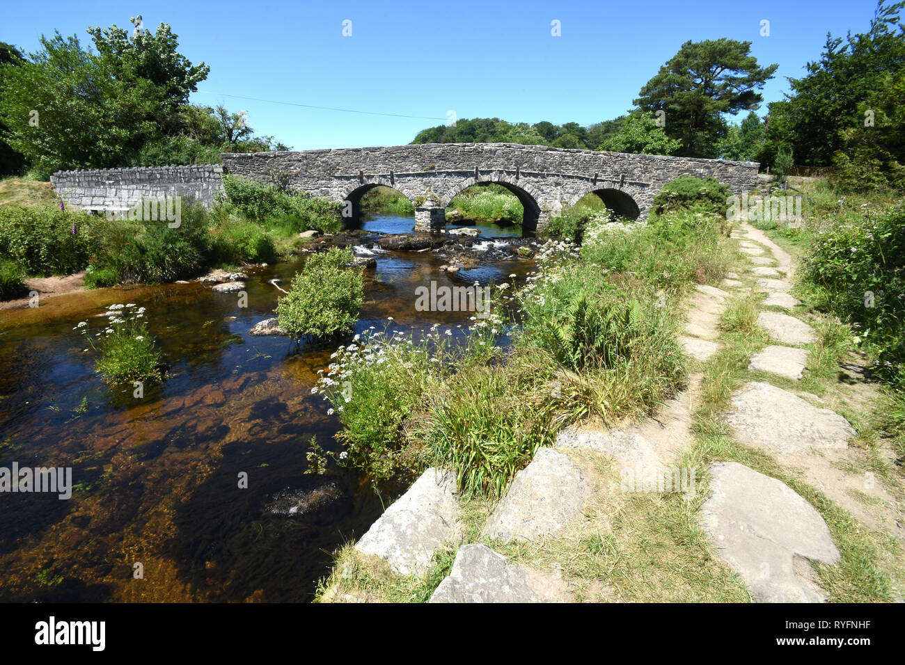 Stone clapper bridge hi-res stock photography and images - Alamy