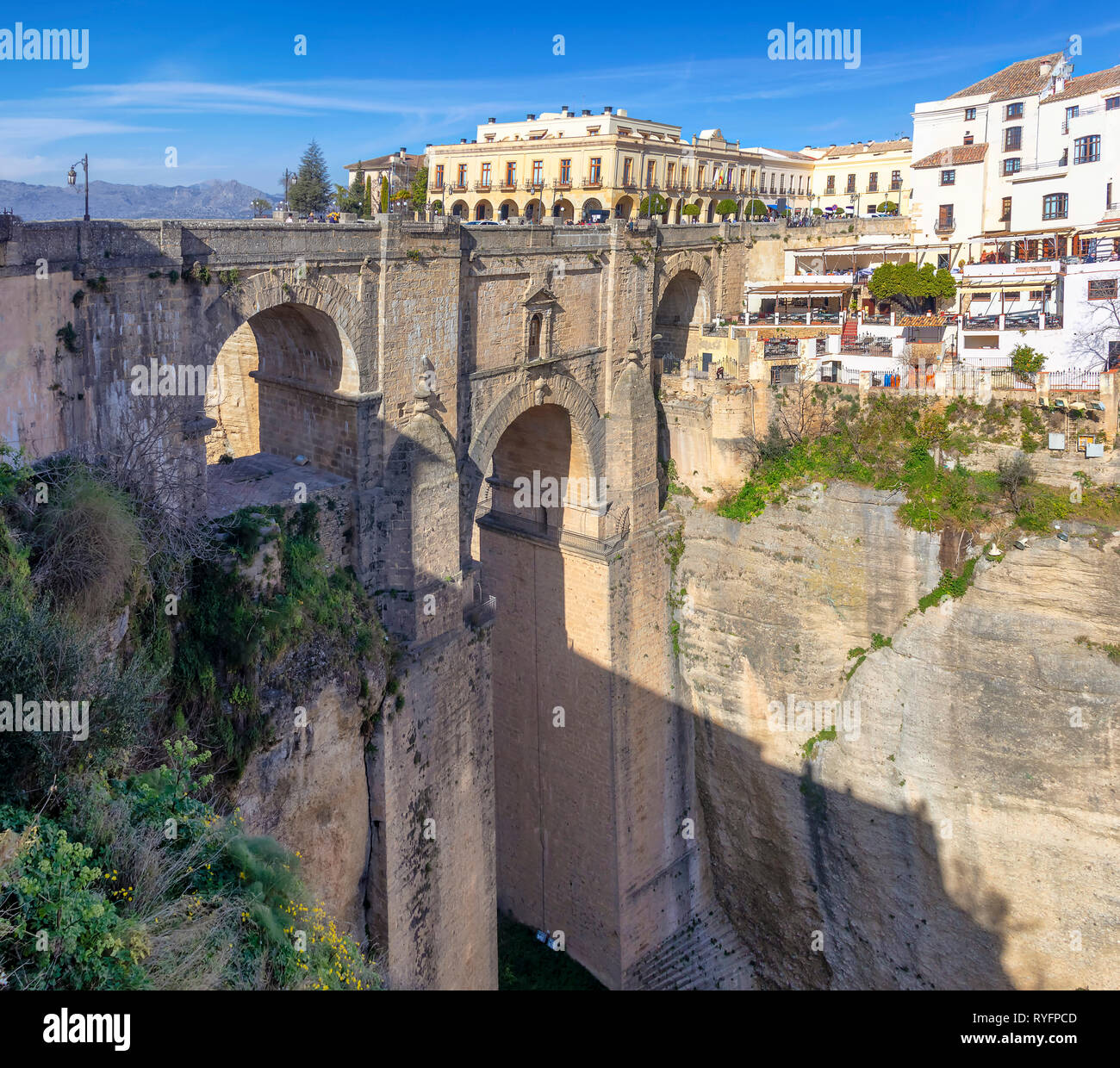 Ronda historic bridge in hi-res stock photography and images - Alamy