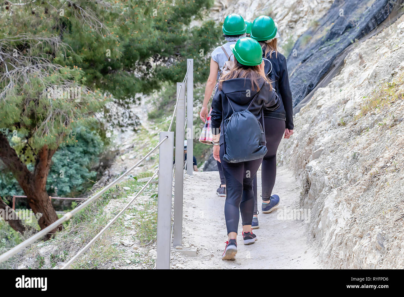 El Caminito del Rey (The King's Little Path). A walkway, pinned along ...