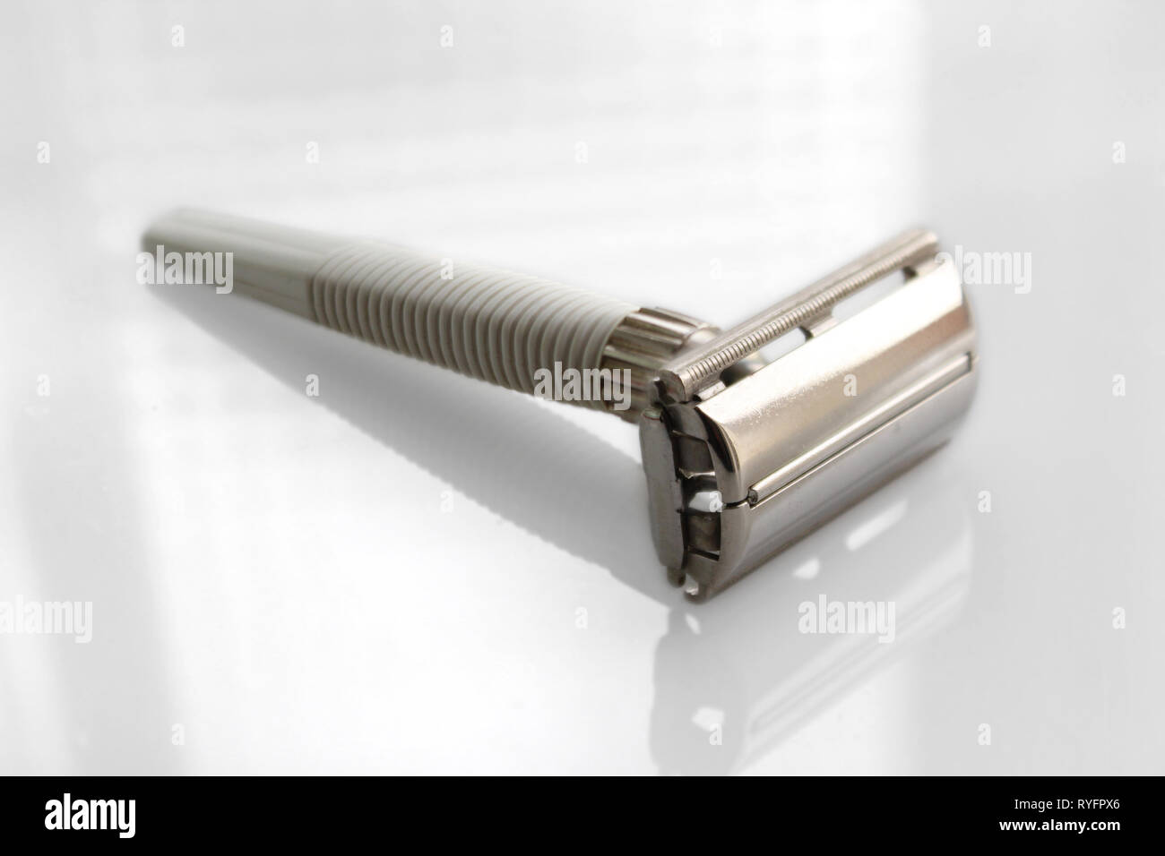 Vintage 60s-70s Gillette razor shaver, isolated on a white background ...