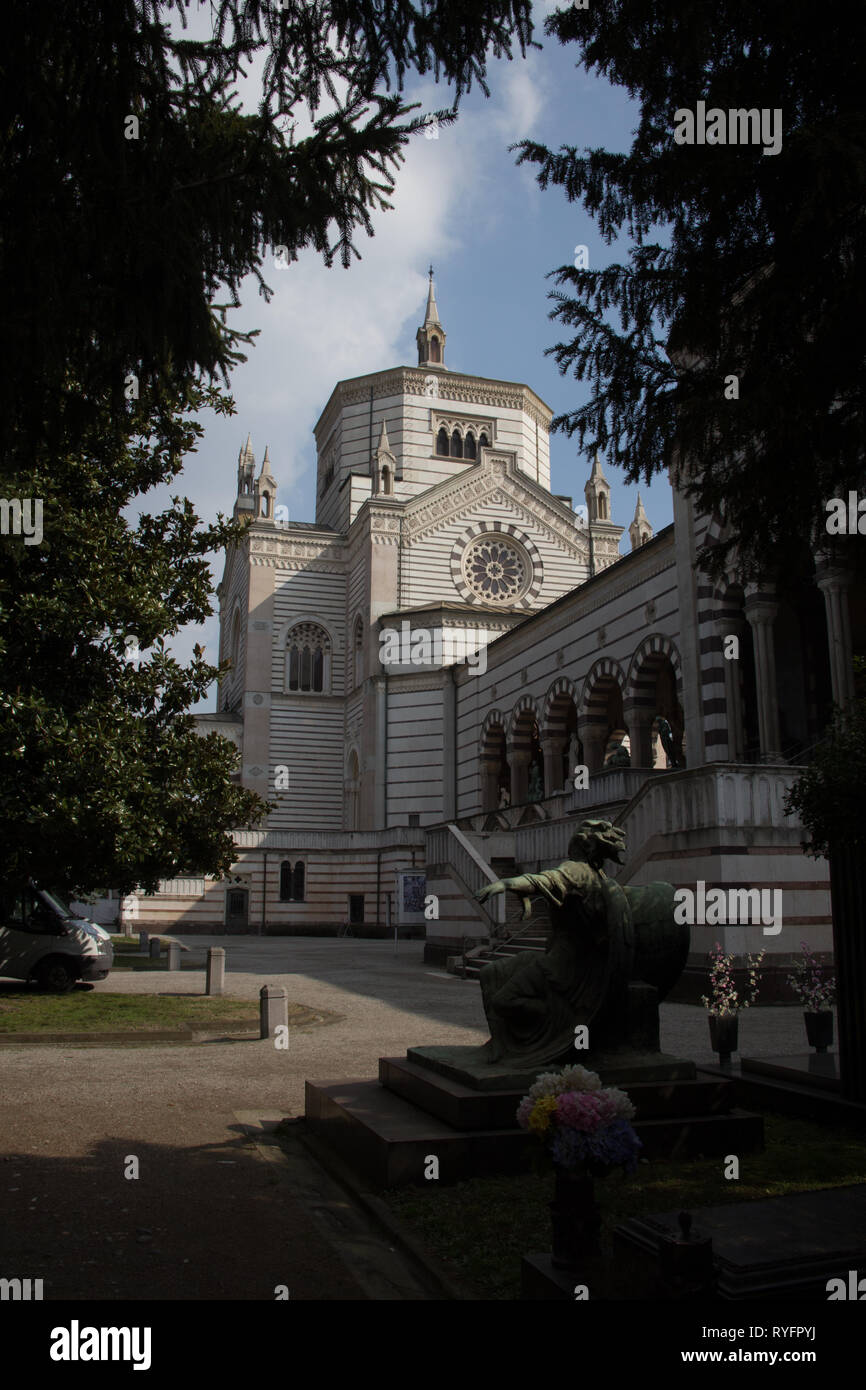The Famedio, the main memorial chapel of Milan cemetery, Cimitero ...