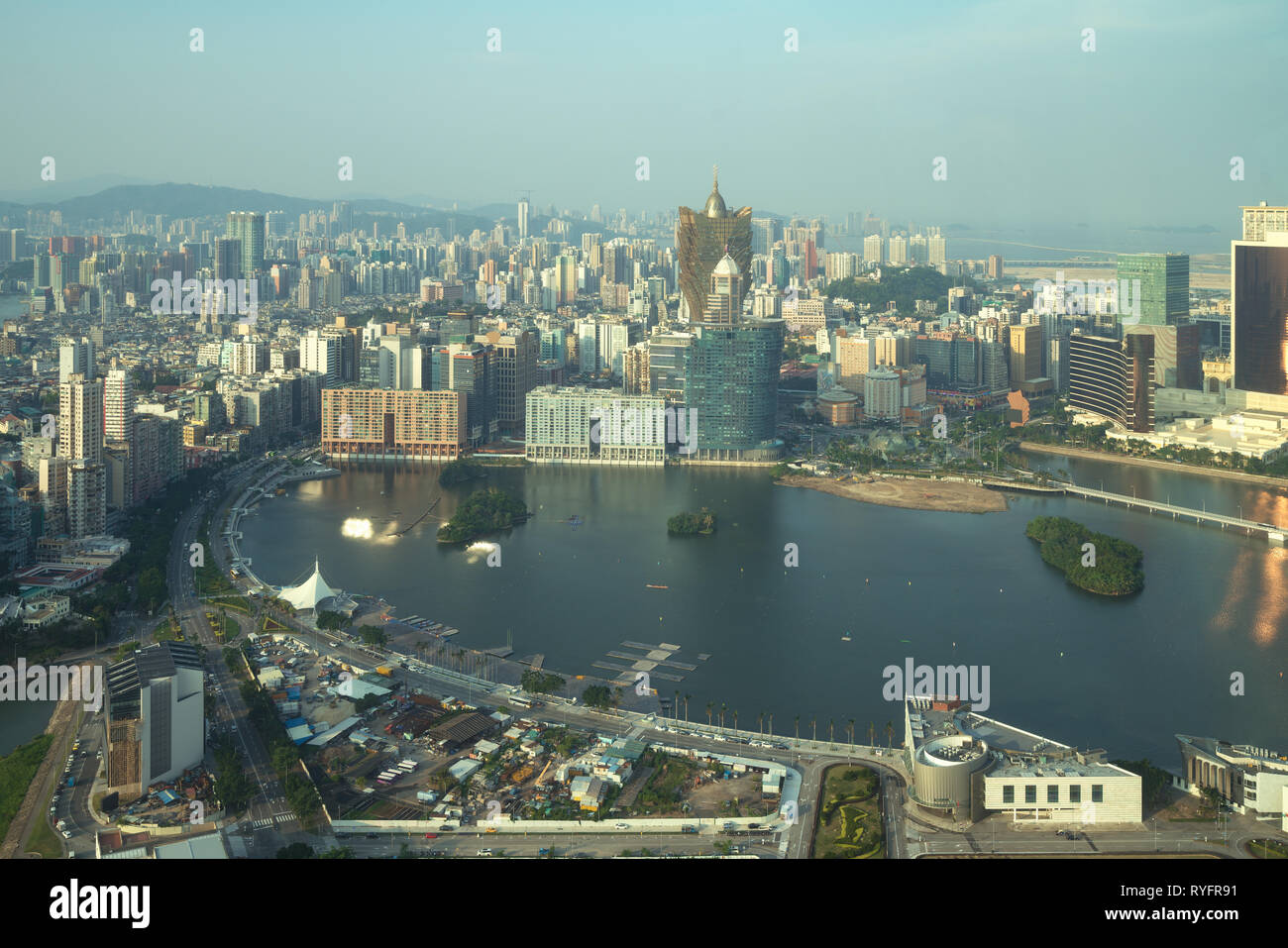 Image of Macau (Macao), China. Skyscraper hotel and casino building at ...