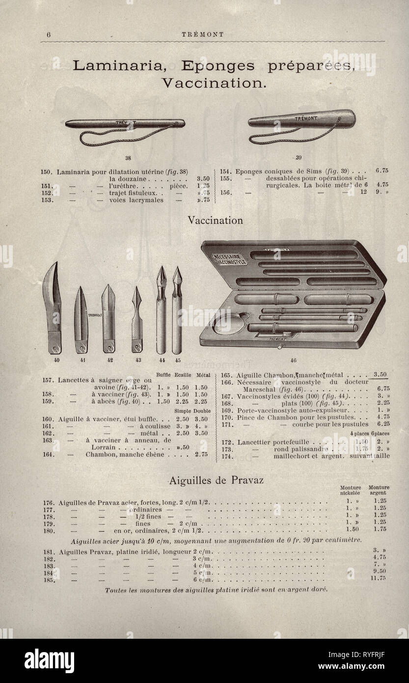 L'Arsenal de L'Art Medical | Antique French catalog of medical supplies circa 1899 Stock Photo ...