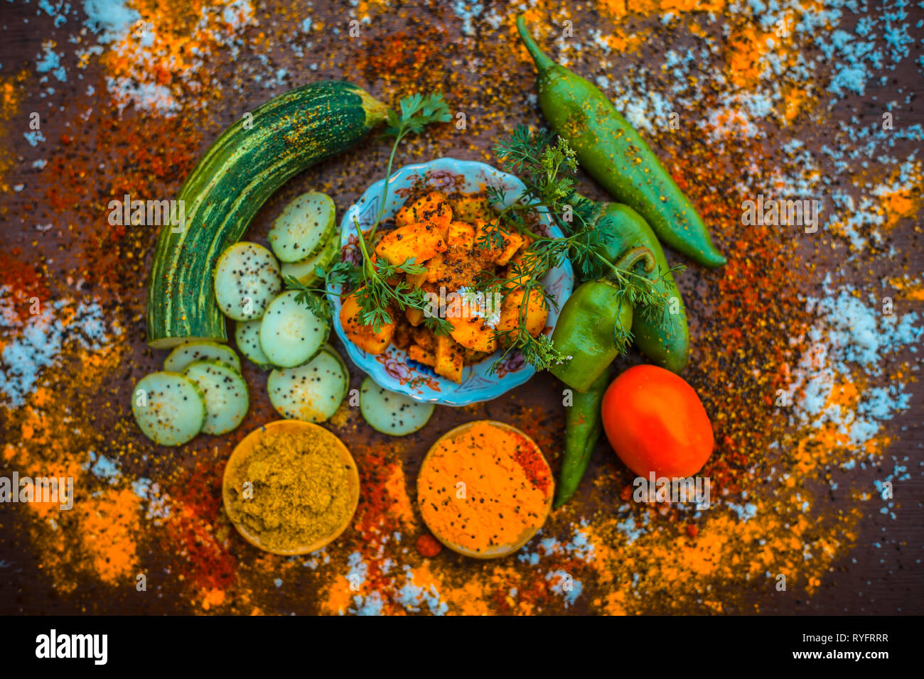 Close up of India's or Asia's popular pickle i.e. Indian pickling ...