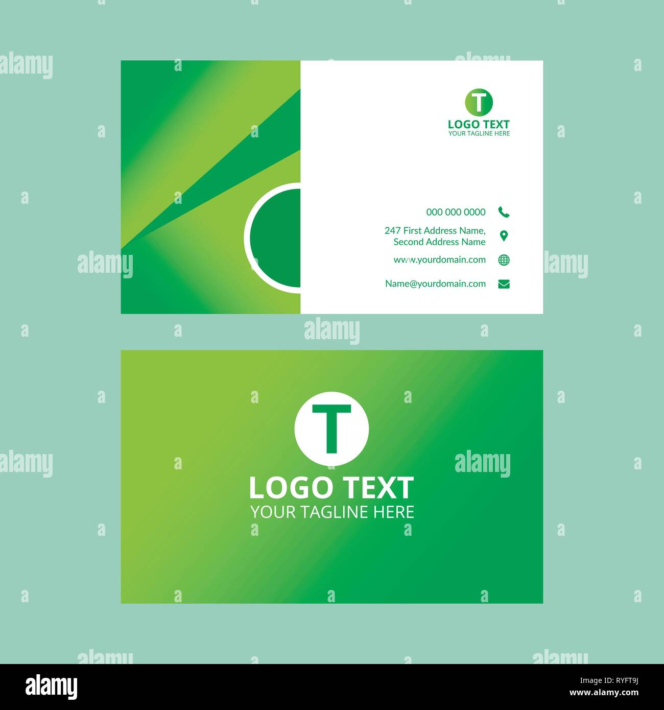 Green Nice Business card Stock Vector Image & Art - Alamy