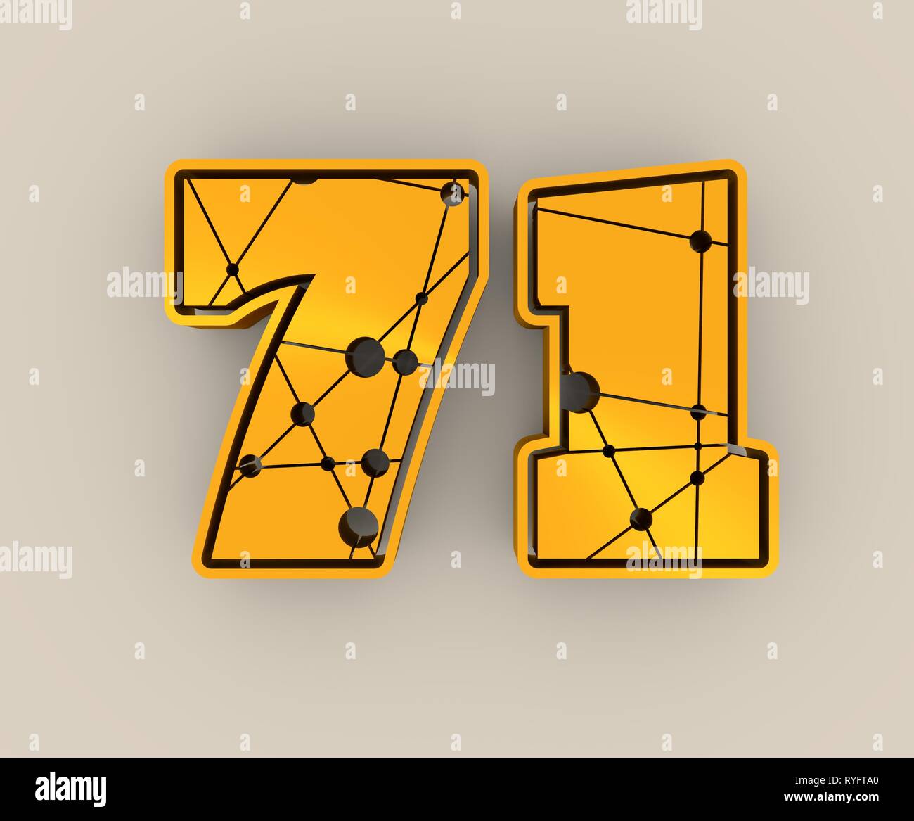 71 number illustration Stock Photo - Alamy