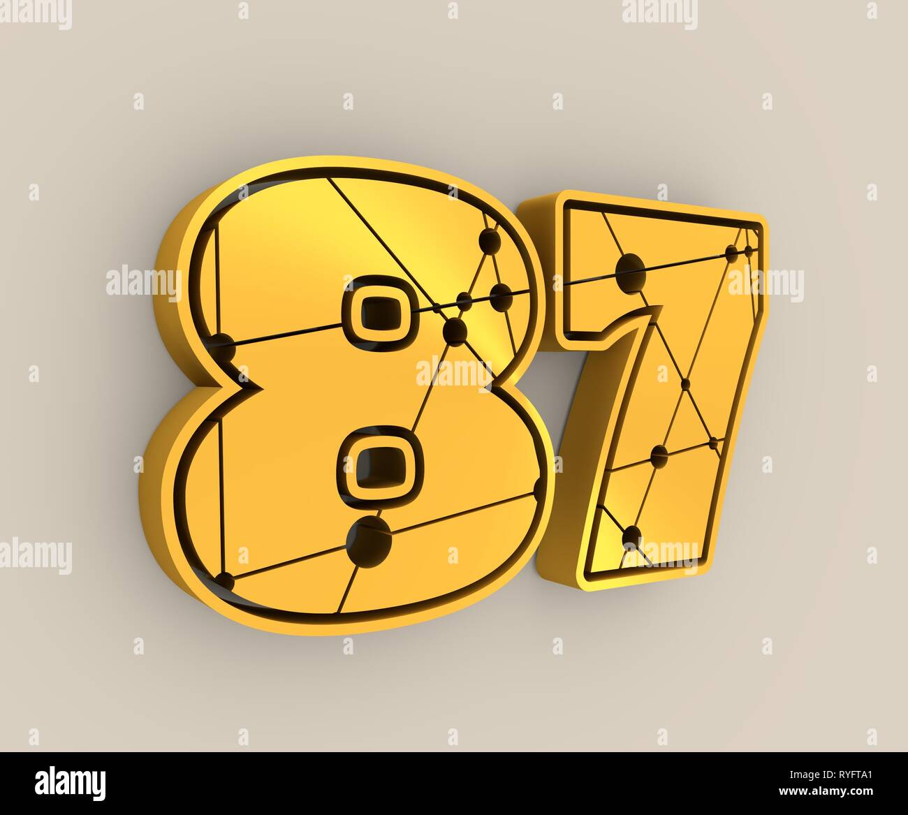 87 number illustration Stock Photo - Alamy