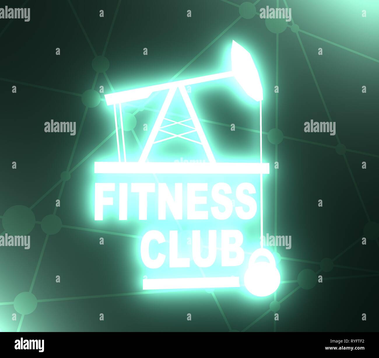 Fitness club text Stock Photo - Alamy