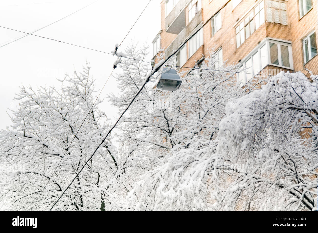 Ice covered wires hi-res stock photography and images - Alamy