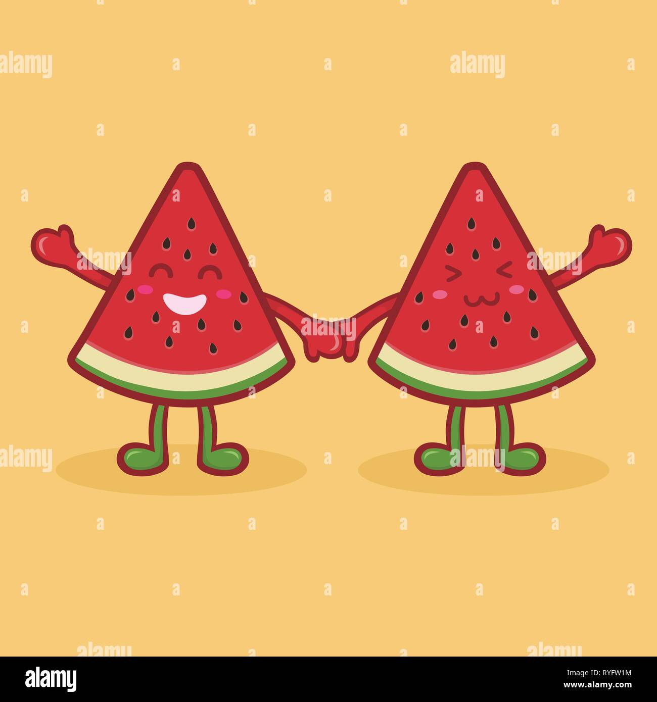 Hands holding summer fruit Stock Vector Images - Alamy