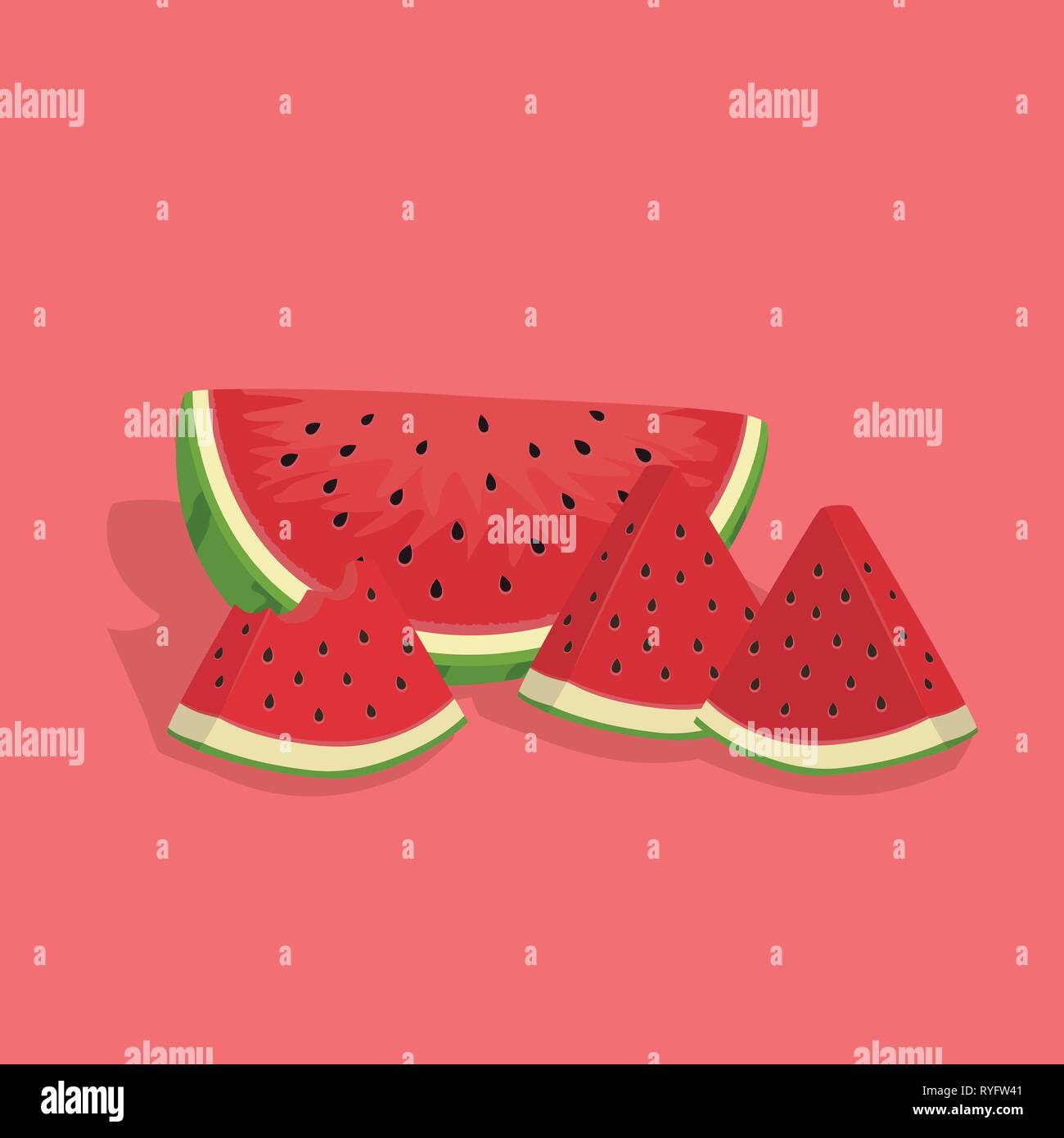 Watermelon design banner poster vector illustration with watermelon ...