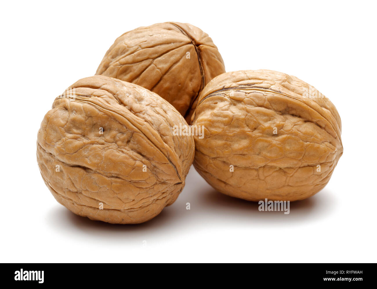 Whole walnuts isolated on white background Stock Photo - Alamy