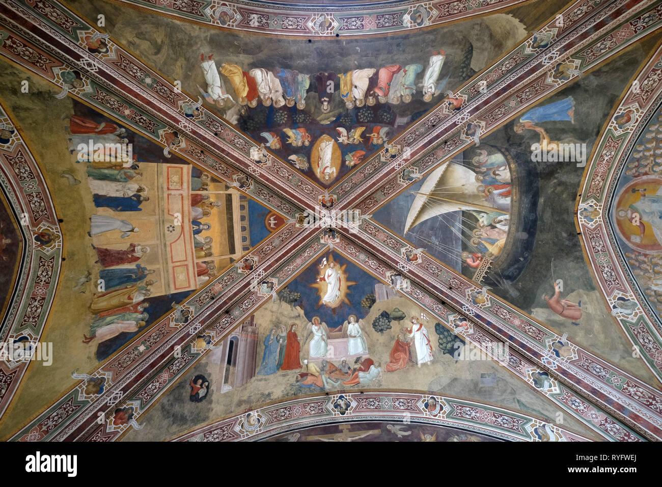 Ceiling fresco by Andrea di Bonaiuto in Spanish Chapel, Santa Maria ...