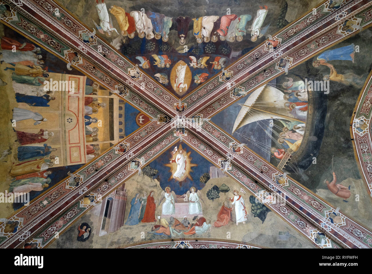Ceiling fresco by Andrea di Bonaiuto in Spanish Chapel, Santa Maria ...