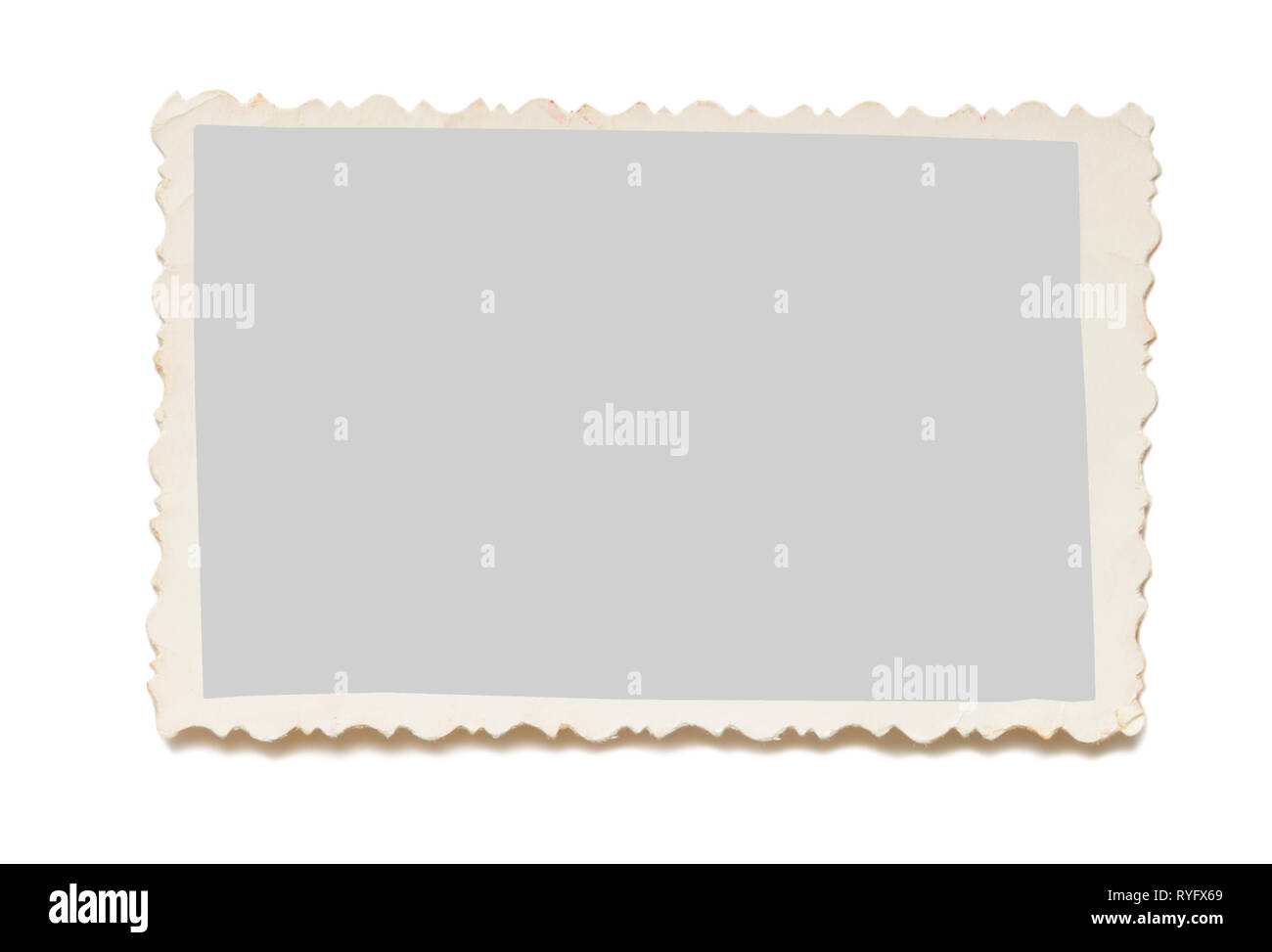 Empty old photo isolated on a white background Stock Photo - Alamy
