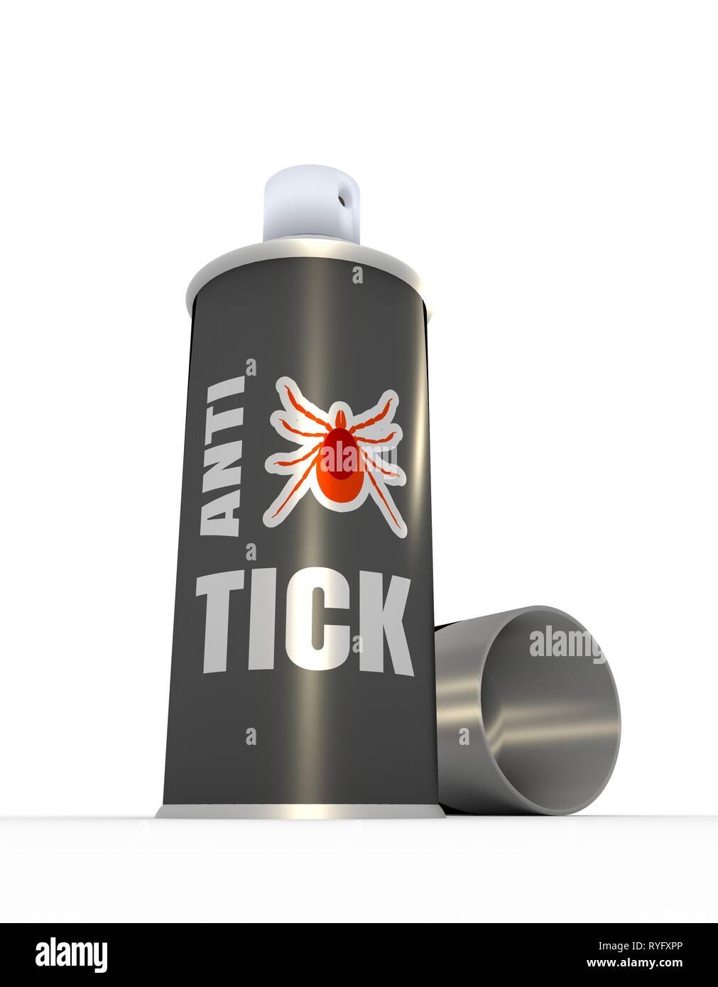 Illustration of anti-tick spray with cap, over white background Stock ...